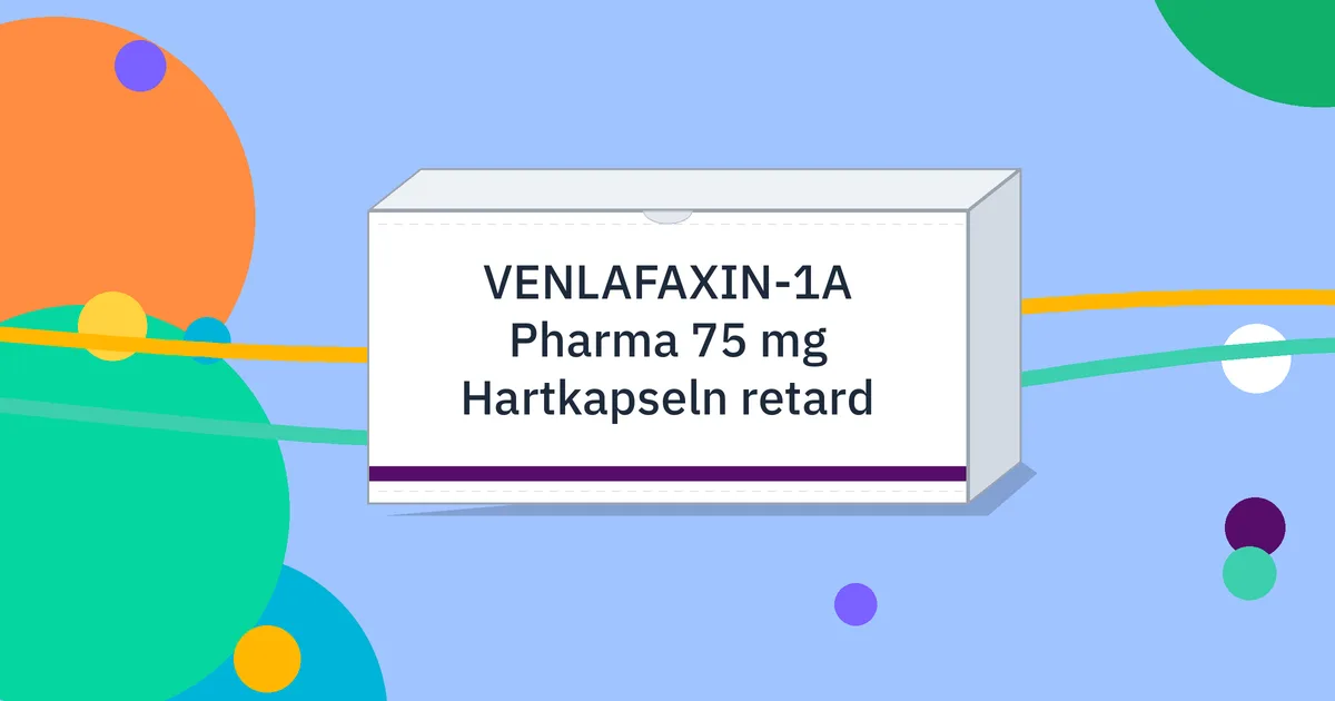 Symbolbild: Packung mit der Aufschrift VENLAFAXIN-1A Pharma 75 mg Hartkapseln retard (PZN 15423947) – Verfügbarkeit und Bezug in Apotheken in Frankfurt am Main