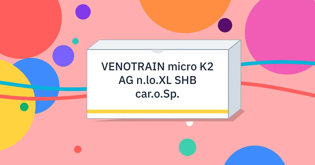 Symbolbild: Packung mit der Aufschrift VENOTRAIN micro K2 AG n.lo.XL SHB car.o.Sp. (PZN 01342369) – Verfügbarkeit und Bezug in Apotheken in Frankfurt am Main