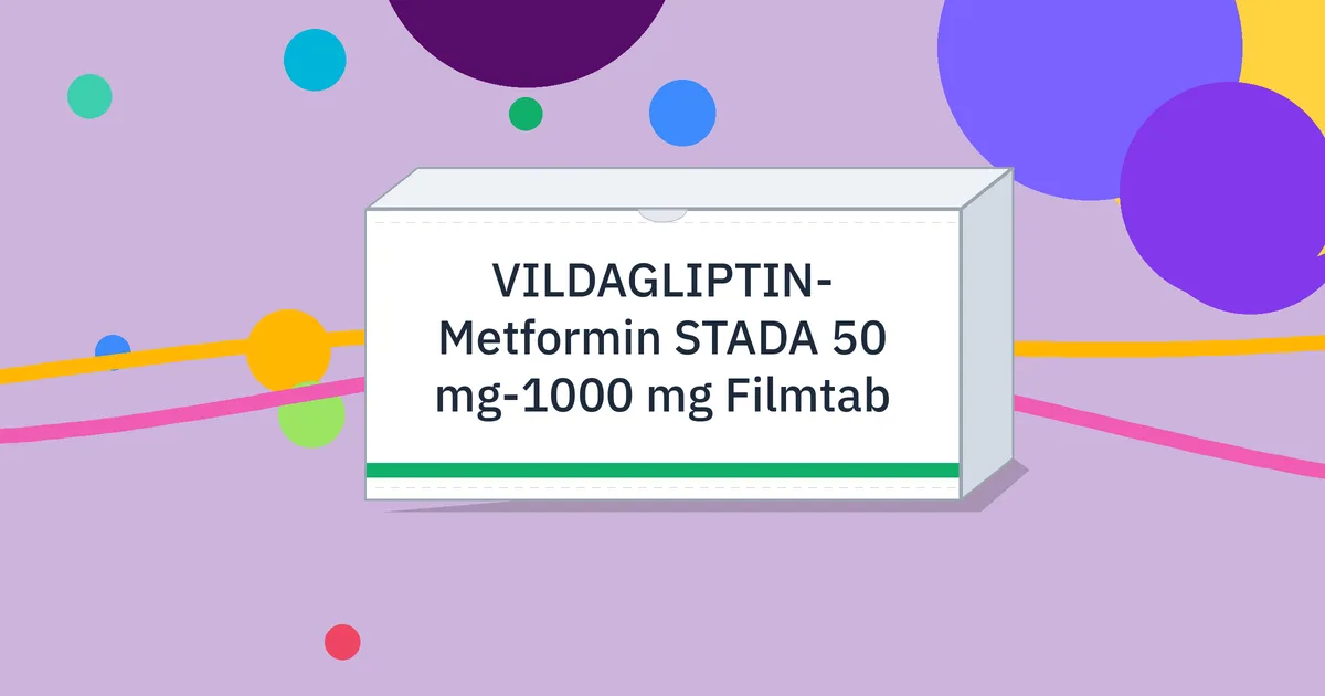 Symbolbild: Packung mit der Aufschrift VILDAGLIPTIN-Metformin STADA 50 mg-1000 mg Filmtab (PZN 17467564) – Verfügbarkeit und Bezug in Apotheken in Frankfurt am Main