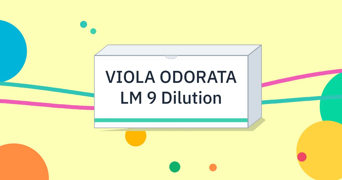 Symbolbild: Packung mit der Aufschrift VIOLA ODORATA LM 9 Dilution (PZN 13275299) – Verfügbarkeit und Bezug in Apotheken in Frankfurt am Main