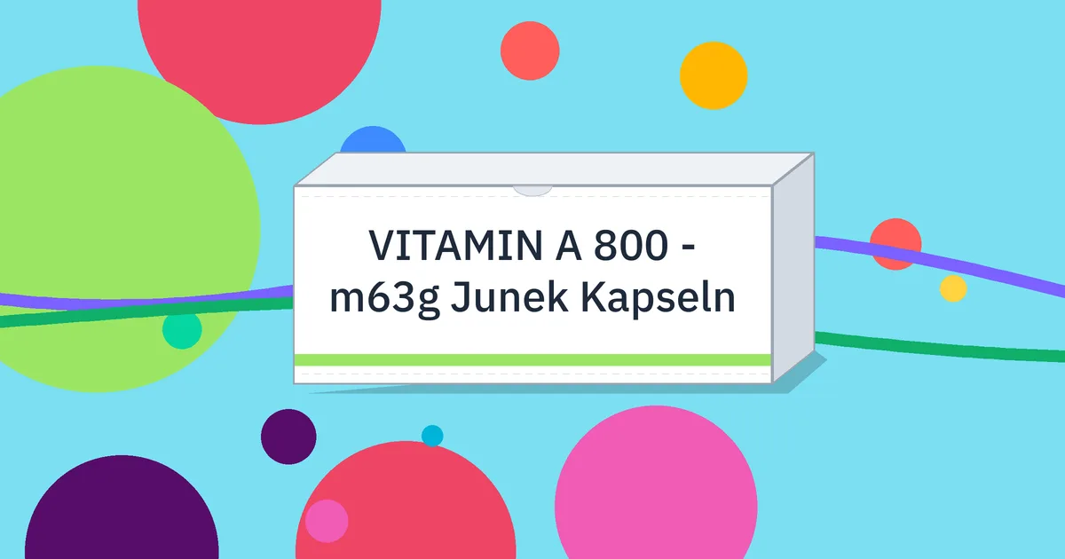 Symbolbild: Packung mit der Aufschrift VITAMIN A 800 -m63g Junek Kapseln (PZN 10052268) – Verfügbarkeit und Bezug in Apotheken in Frankfurt am Main