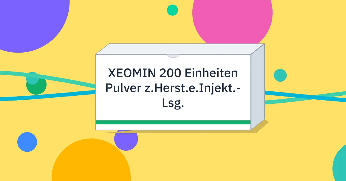 Symbolbild: Packung mit der Aufschrift XEOMIN 200 Einheiten Pulver z.Herst.e.Injekt.-Lsg. (PZN 12388558) – Verfügbarkeit und Bezug in Apotheken in Frankfurt am Main