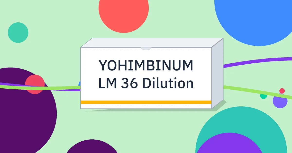 Symbolbild: Packung mit der Aufschrift YOHIMBINUM LM 36 Dilution (PZN 13286475) – Verfügbarkeit und Bezug in Apotheken in Frankfurt am Main