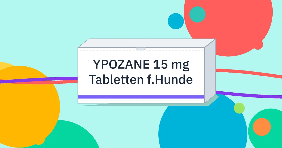 Symbolbild: Packung mit der Aufschrift YPOZANE 15 mg Tabletten f.Hunde (PZN 01699396) – Verfügbarkeit und Bezug in Apotheken in Frankfurt am Main