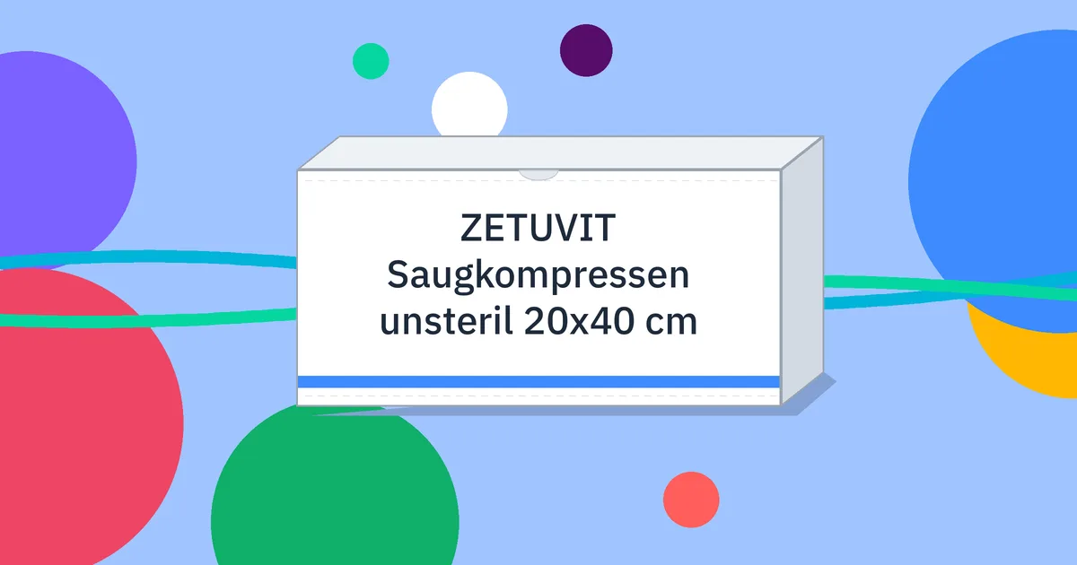 Symbolbild: Packung mit der Aufschrift ZETUVIT Saugkompressen unsteril 20x40 cm (PZN 09178739) – Verfügbarkeit und Bezug in Apotheken in Frankfurt am Main