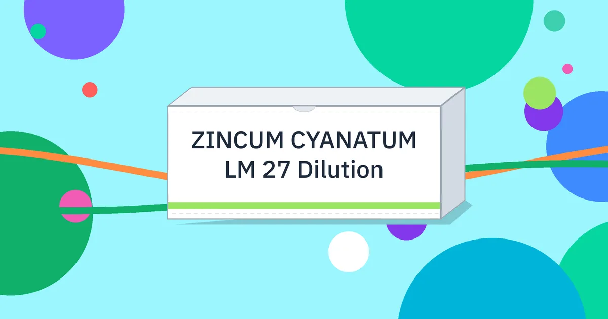 Symbolbild: Packung mit der Aufschrift ZINCUM CYANATUM LM 27 Dilution (PZN 13292642) – Verfügbarkeit und Bezug in Apotheken in Frankfurt am Main