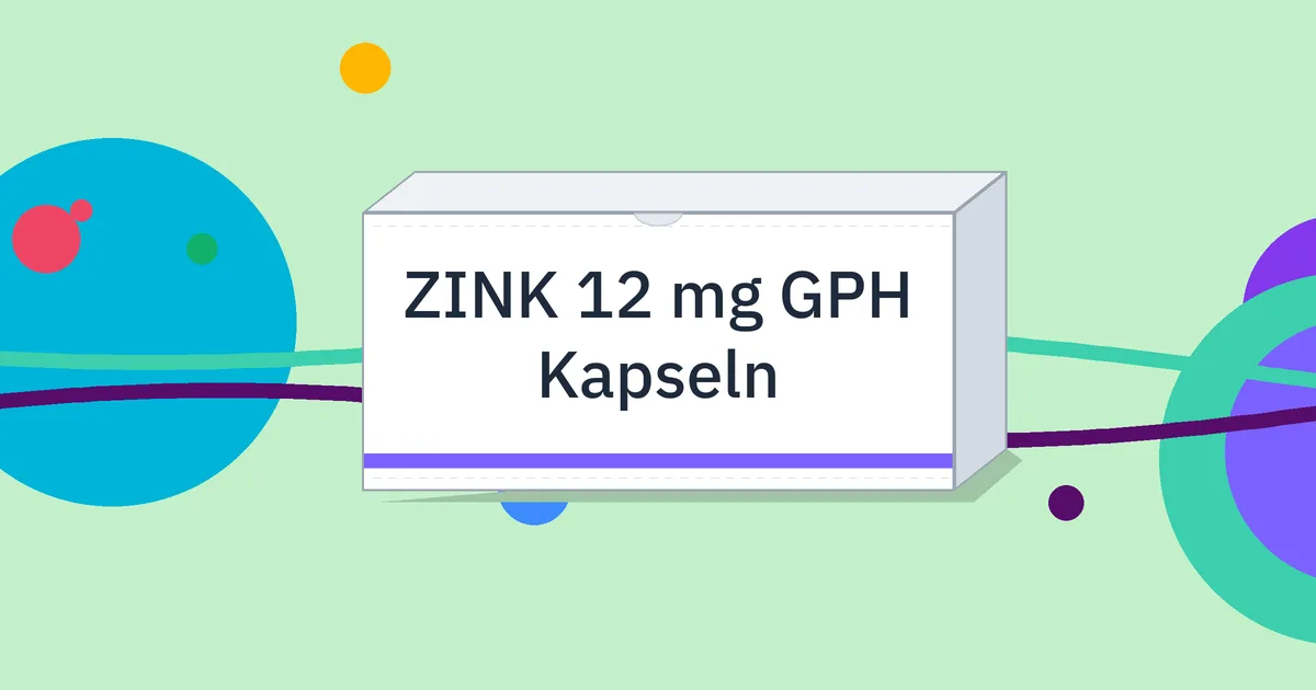 Symbolbild: Packung mit der Aufschrift ZINK 12 mg GPH Kapseln (PZN 03378319) – Verfügbarkeit und Bezug in Apotheken in Frankfurt am Main
