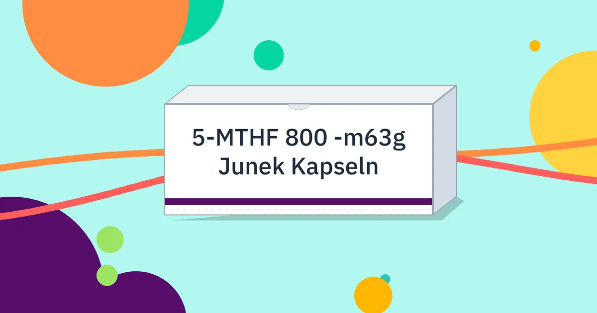 Symbolbild: Packung mit der Aufschrift 5-MTHF 800 -m63g Junek Kapseln (PZN 20078984) – Verfügbarkeit und Bezug in Apotheken in Frankfurt am Main
