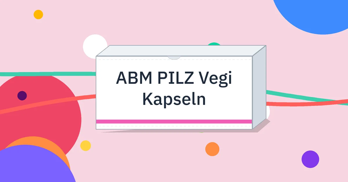 Symbolbild: Packung mit der Aufschrift ABM PILZ Vegi Kapseln (PZN 03426805) – Verfügbarkeit und Bezug in Apotheken in Frankfurt am Main