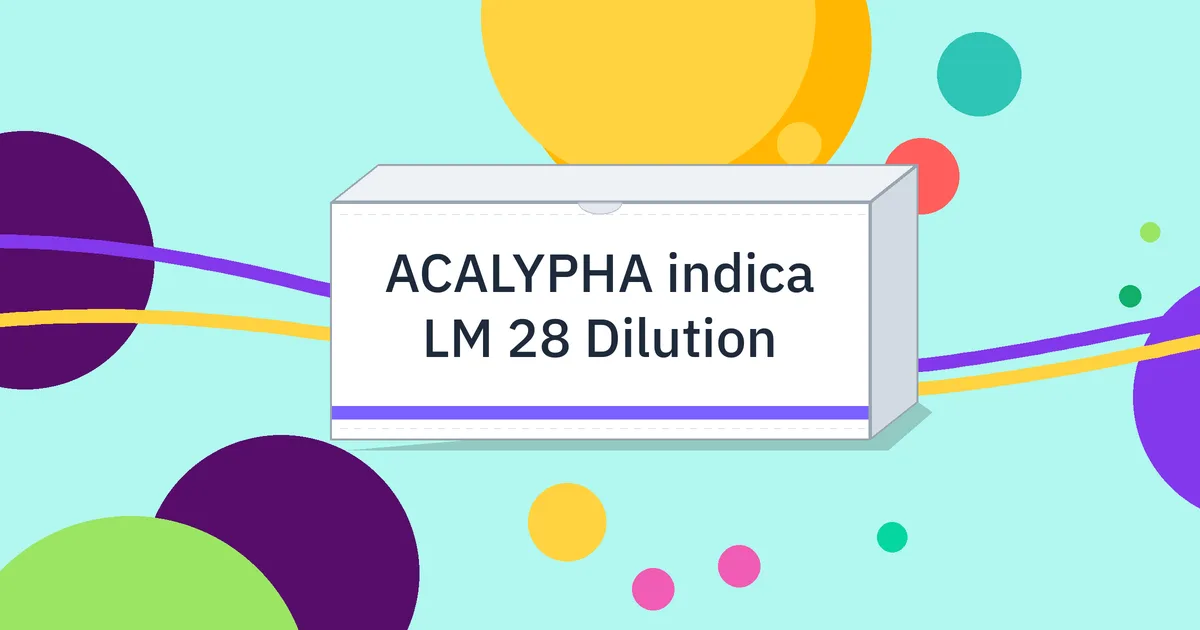 Symbolbild: Packung mit der Aufschrift ACALYPHA indica LM 28 Dilution (PZN 13262701) – Verfügbarkeit und Bezug in Apotheken in Frankfurt am Main