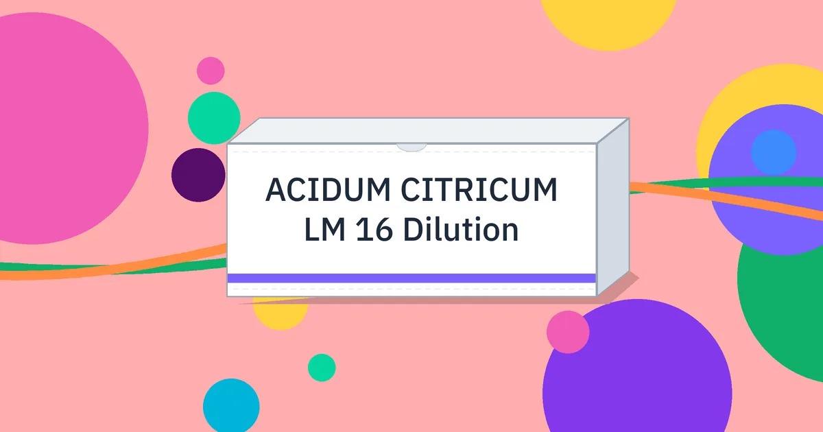 Symbolbild: Packung mit der Aufschrift ACIDUM CITRICUM LM 16 Dilution (PZN 13273627) – Verfügbarkeit und Bezug in Apotheken in Frankfurt am Main