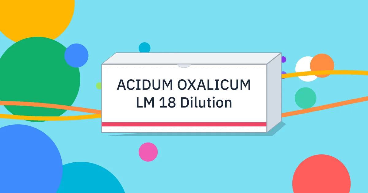 Symbolbild: Packung mit der Aufschrift ACIDUM OXALICUM LM 18 Dilution (PZN 13281147) – Verfügbarkeit und Bezug in Apotheken in Frankfurt am Main