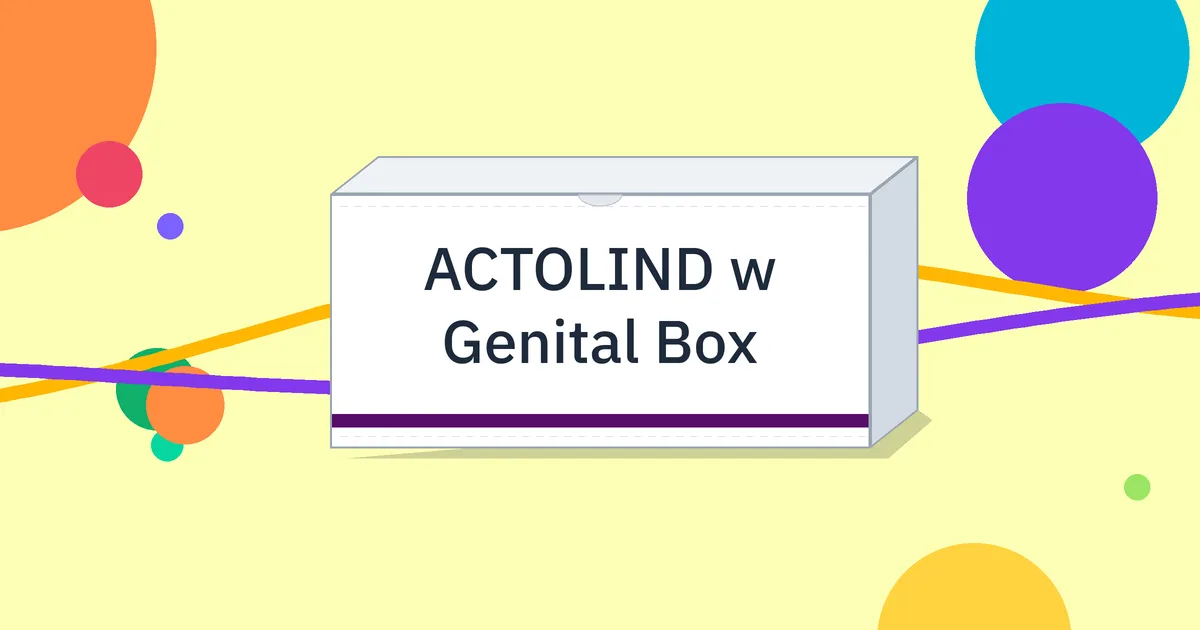 Symbolbild: Packung mit der Aufschrift ACTOLIND w Genital Box (PZN 10985451) – Verfügbarkeit und Bezug in Apotheken in Frankfurt am Main