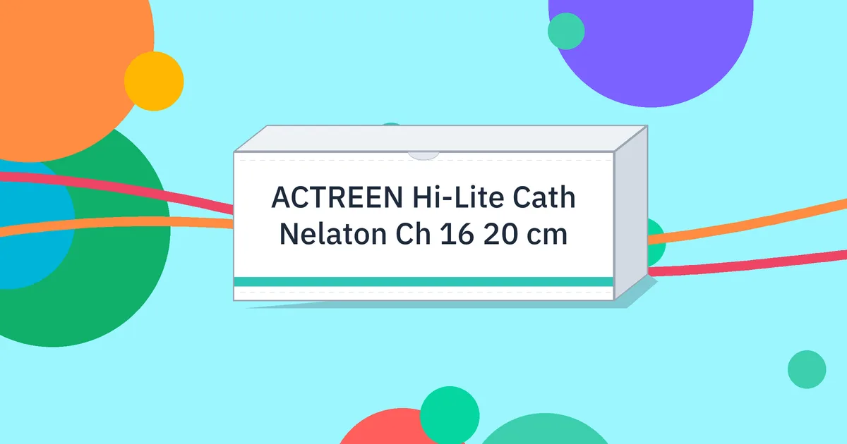 Symbolbild: Packung mit der Aufschrift ACTREEN Hi-Lite Cath Nelaton Ch 16 20 cm (PZN 09949384) – Verfügbarkeit und Bezug in Apotheken in Frankfurt am Main