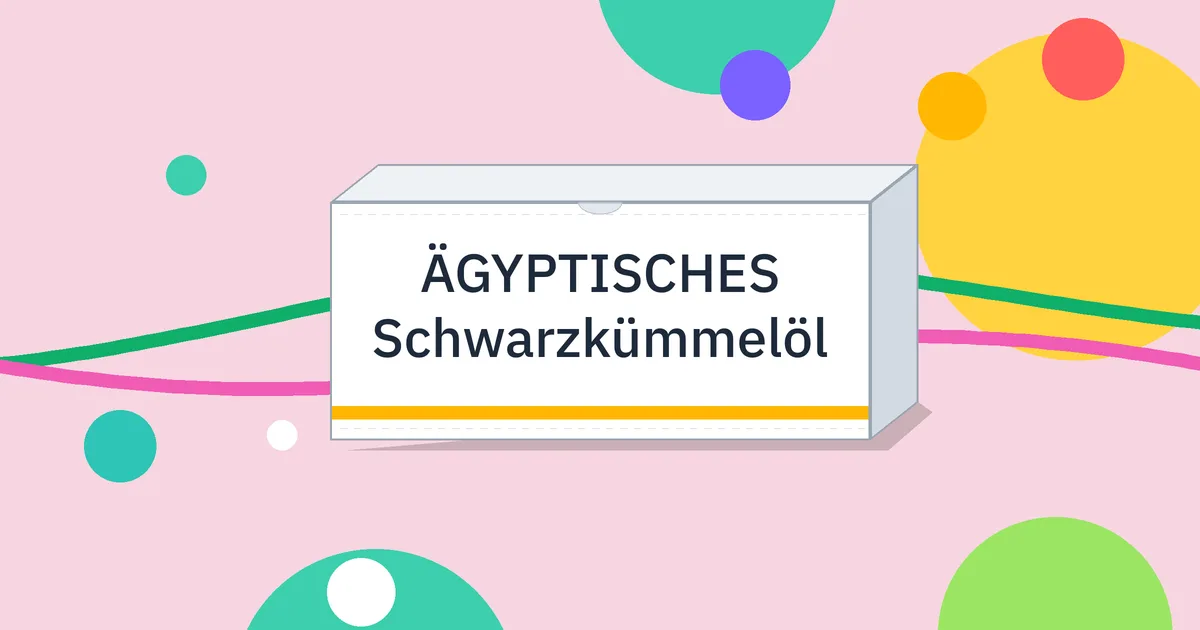 Symbolbild: Packung mit der Aufschrift ÄGYPTISCHES Schwarzkümmelöl (PZN 16530154) – Verfügbarkeit und Bezug in Apotheken in Frankfurt am Main