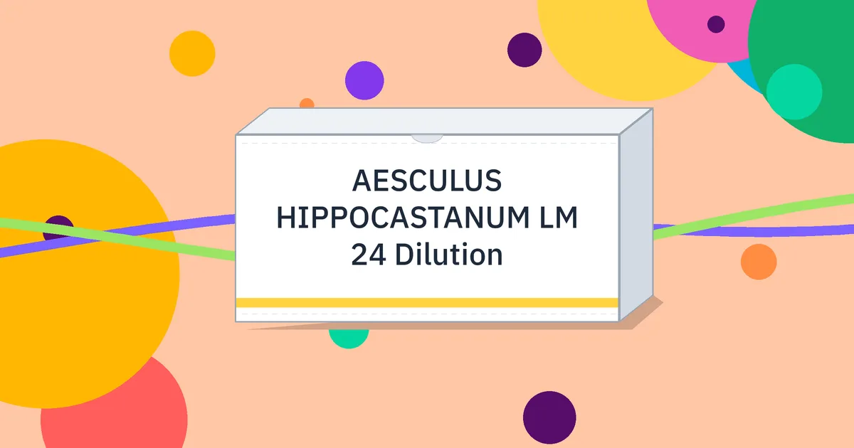 Symbolbild: Packung mit der Aufschrift AESCULUS HIPPOCASTANUM LM 24 Dilution (PZN 12755502) – Verfügbarkeit und Bezug in Apotheken in Frankfurt am Main