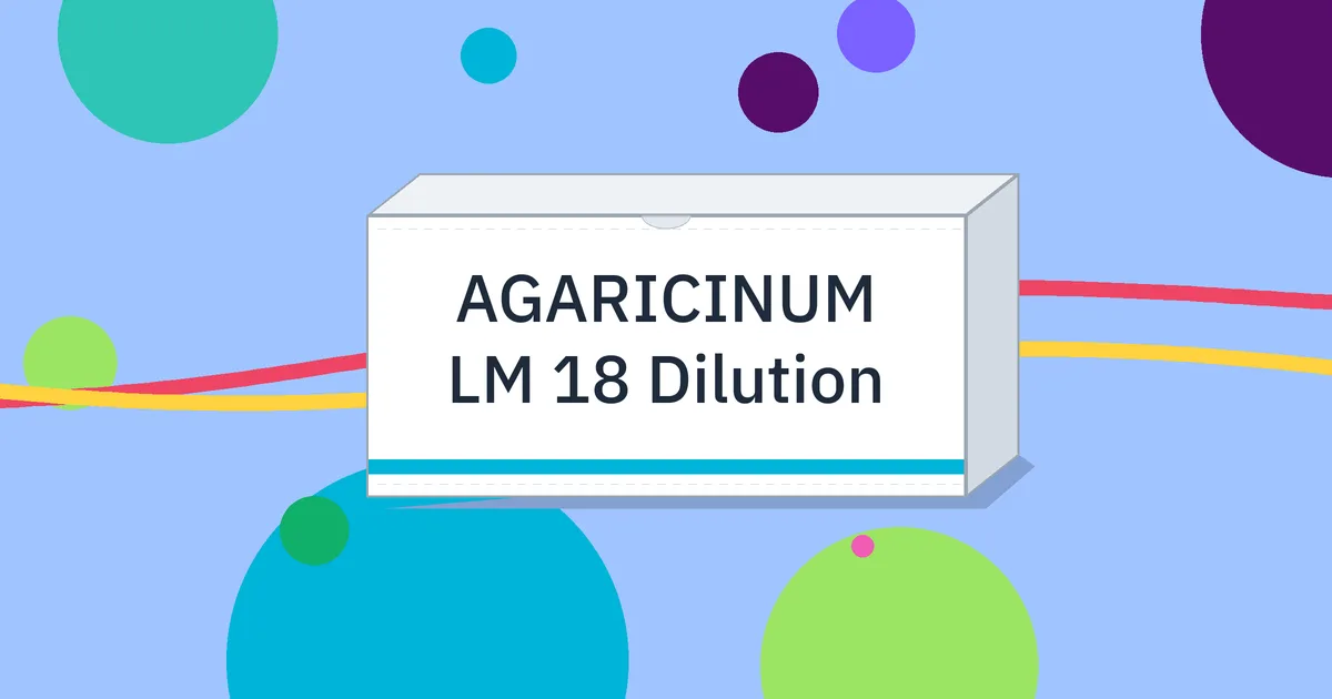 Symbolbild: Packung mit der Aufschrift AGARICINUM LM 18 Dilution (PZN 13303050) – Verfügbarkeit und Bezug in Apotheken in Frankfurt am Main