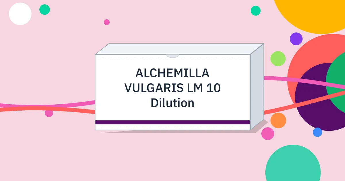 Symbolbild: Packung mit der Aufschrift ALCHEMILLA VULGARIS LM 10 Dilution (PZN 13308751) – Verfügbarkeit und Bezug in Apotheken in Frankfurt am Main