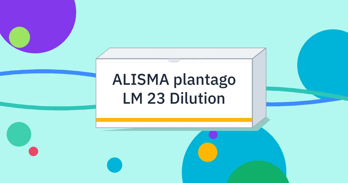 Symbolbild: Packung mit der Aufschrift ALISMA plantago LM 23 Dilution (PZN 13310759) – Verfügbarkeit und Bezug in Apotheken in Frankfurt am Main