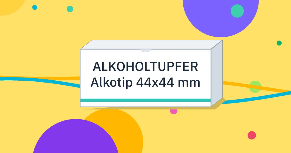 Symbolbild: Packung mit der Aufschrift ALKOHOLTUPFER Alkotip 44x44 mm (PZN 02512980) – Verfügbarkeit und Bezug in Apotheken in Frankfurt am Main