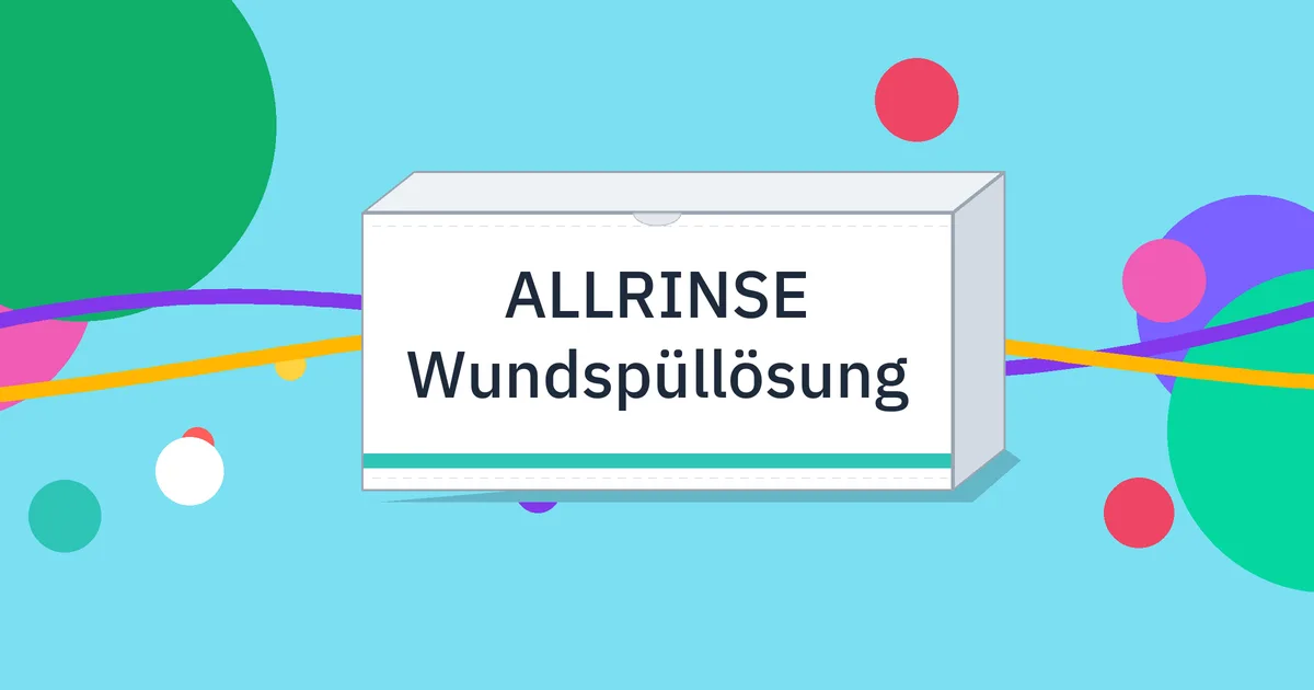 Symbolbild: Packung mit der Aufschrift ALLRINSE Wundspüllösung (PZN 20066343) – Verfügbarkeit und Bezug in Apotheken in Frankfurt am Main