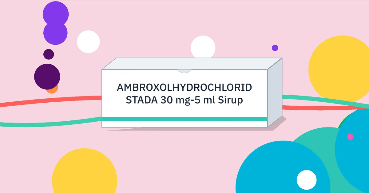 Symbolbild: Packung mit der Aufschrift AMBROXOLHYDROCHLORID STADA 30 mg-5 ml Sirup (PZN 16737168) – Verfügbarkeit und Bezug in Apotheken in Frankfurt am Main