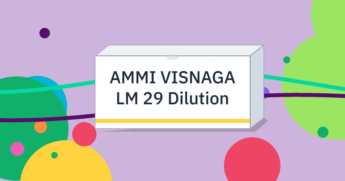 Symbolbild: Packung mit der Aufschrift AMMI VISNAGA LM 29 Dilution (PZN 12760408) – Verfügbarkeit und Bezug in Apotheken in Frankfurt am Main
