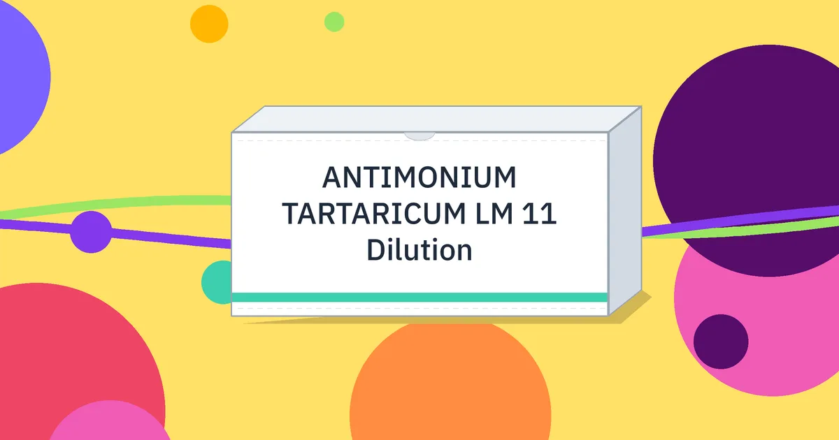 Symbolbild: Packung mit der Aufschrift ANTIMONIUM TARTARICUM LM 11 Dilution (PZN 12764665) – Verfügbarkeit und Bezug in Apotheken in Frankfurt am Main