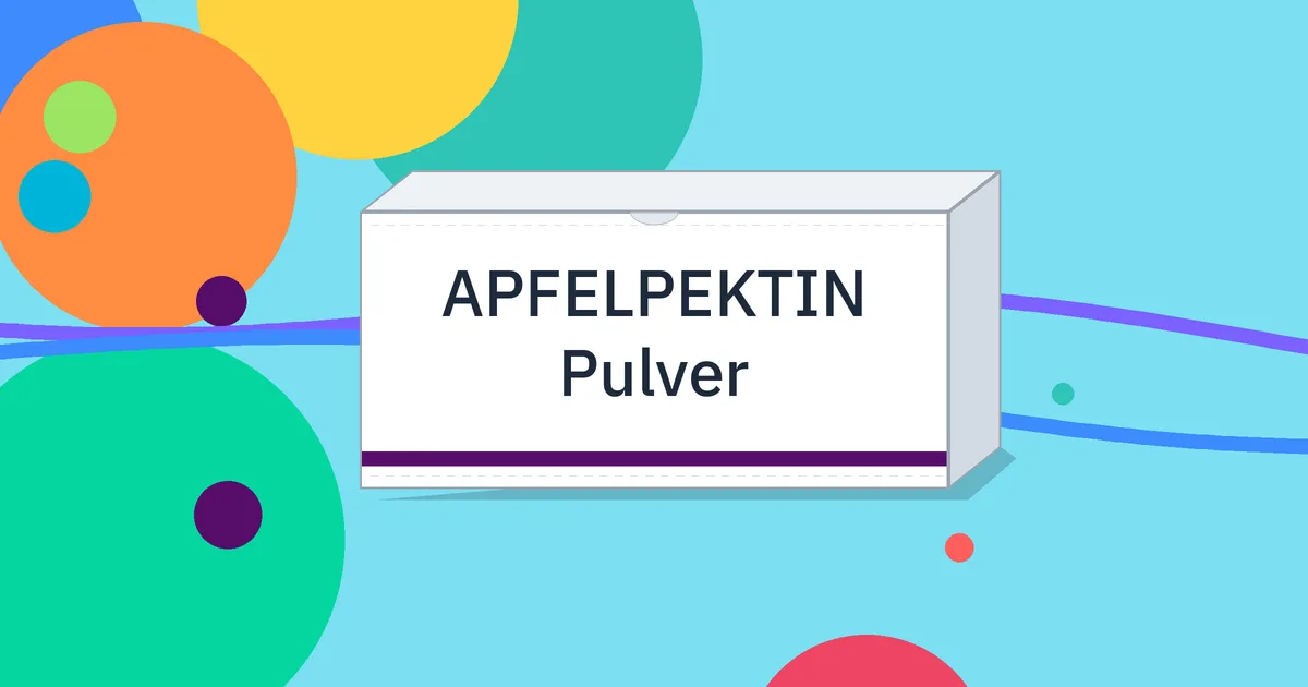 Symbolbild: Packung mit der Aufschrift APFELPEKTIN Pulver (PZN 13750429) – Verfügbarkeit und Bezug in Apotheken in Frankfurt am Main