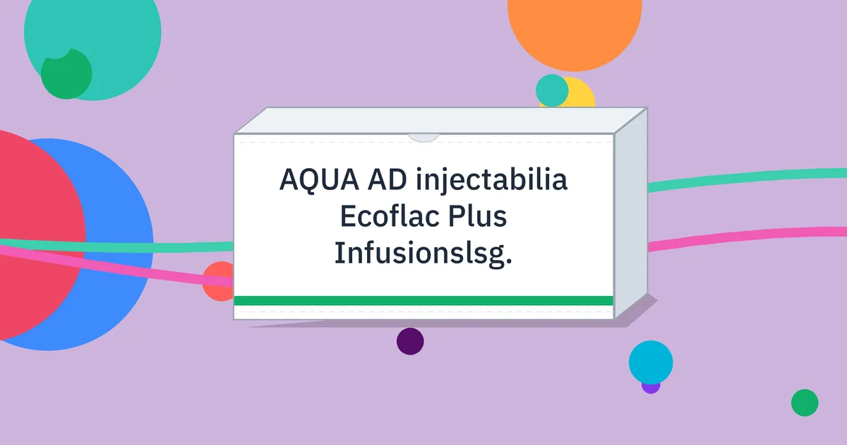 Symbolbild: Packung mit der Aufschrift AQUA AD injectabilia Ecoflac Plus Infusionslsg. (PZN 08609338) – Verfügbarkeit und Bezug in Apotheken in Frankfurt am Main