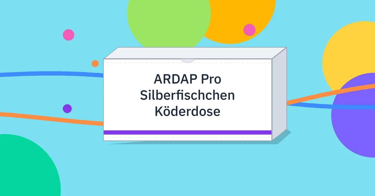 Symbolbild: Packung mit der Aufschrift ARDAP Pro Silberfischchen Köderdose (PZN 19476171) – Verfügbarkeit und Bezug in Apotheken in Frankfurt am Main