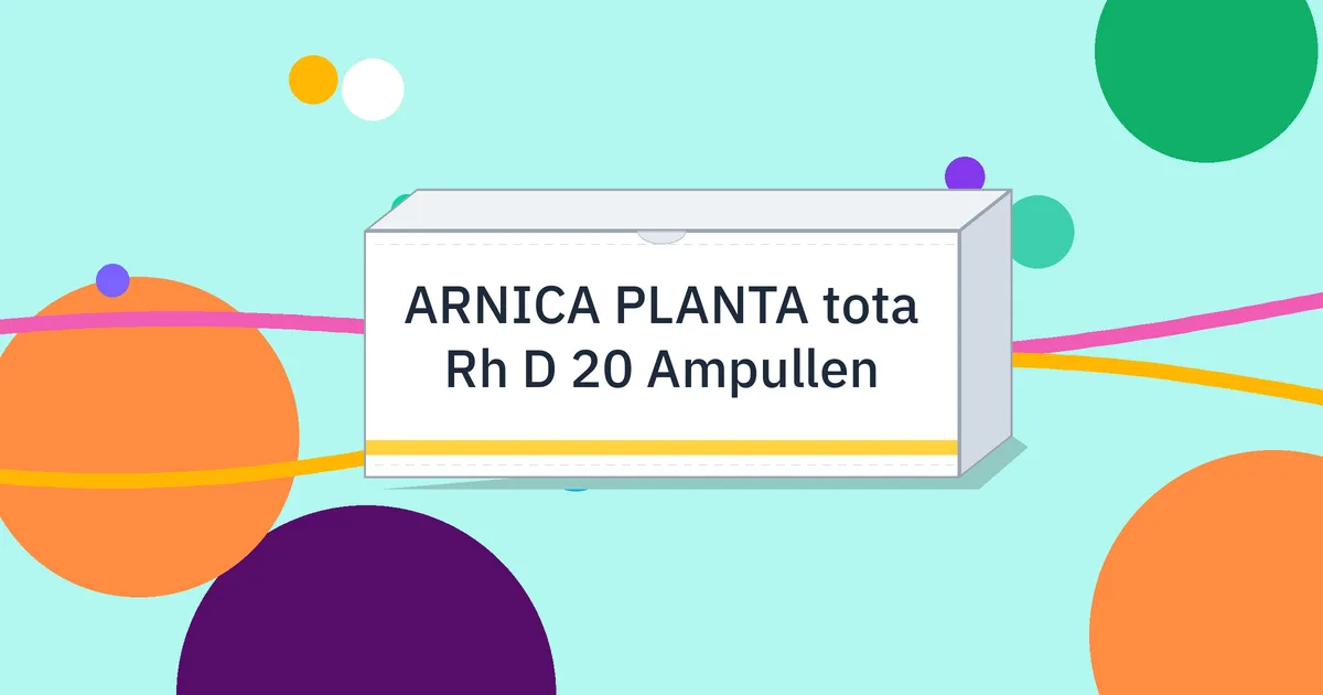 Symbolbild: Packung mit der Aufschrift ARNICA PLANTA tota Rh D 20 Ampullen (PZN 01618340) – Verfügbarkeit und Bezug in Apotheken in Frankfurt am Main