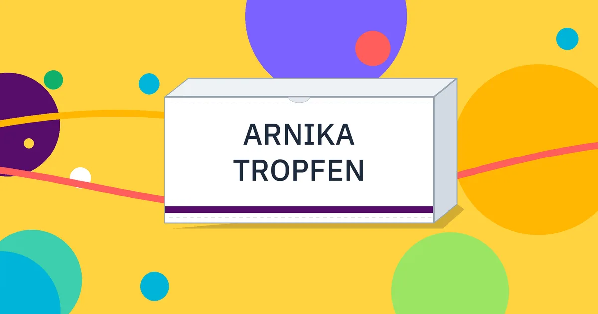 Symbolbild: Packung mit der Aufschrift ARNIKA TROPFEN (PZN 11053264) – Verfügbarkeit und Bezug in Apotheken in Frankfurt am Main