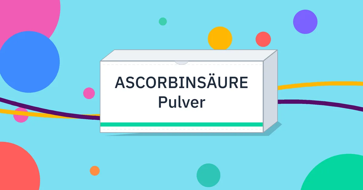 Symbolbild: Packung mit der Aufschrift ASCORBINSÄURE Pulver (PZN 13815761) – Verfügbarkeit und Bezug in Apotheken in Frankfurt am Main