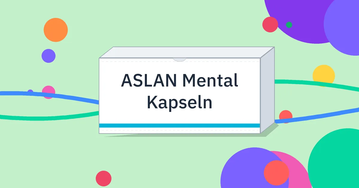 Symbolbild: Packung mit der Aufschrift ASLAN Mental Kapseln (PZN 11703584) – Verfügbarkeit und Bezug in Apotheken in Frankfurt am Main
