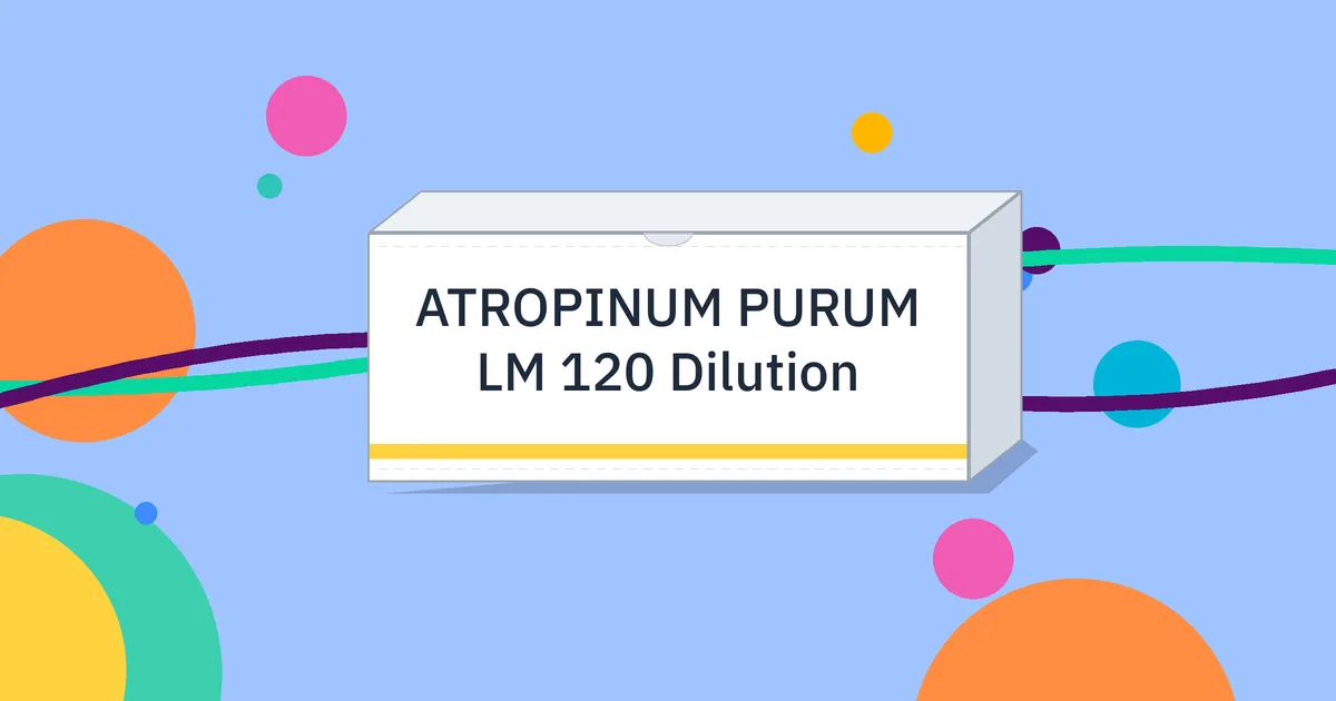 Symbolbild: Packung mit der Aufschrift ATROPINUM PURUM LM 120 Dilution (PZN 12782798) – Verfügbarkeit und Bezug in Apotheken in Frankfurt am Main