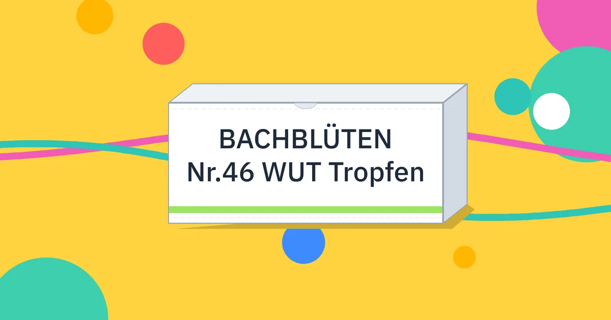 Symbolbild: Packung mit der Aufschrift BACHBLÜTEN Nr.46 WUT Tropfen (PZN 19850103) – Verfügbarkeit und Bezug in Apotheken in Frankfurt am Main