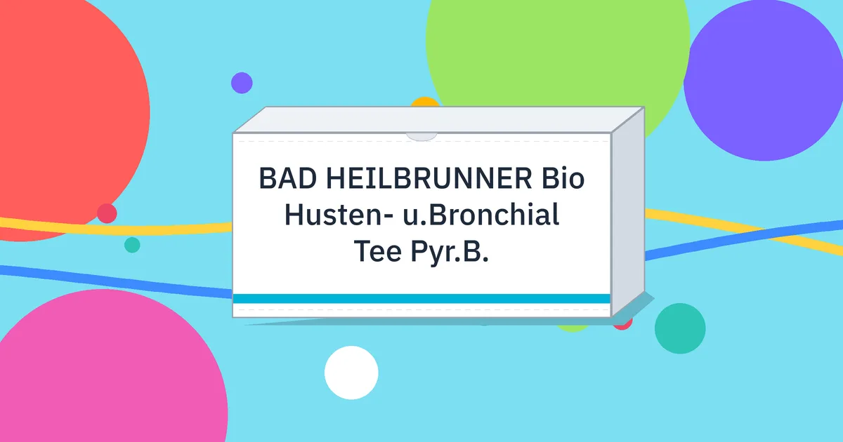 Symbolbild: Packung mit der Aufschrift BAD HEILBRUNNER Bio Husten- u.Bronchial Tee Pyr.B. (PZN 17298417) – Verfügbarkeit und Bezug in Apotheken in Frankfurt am Main
