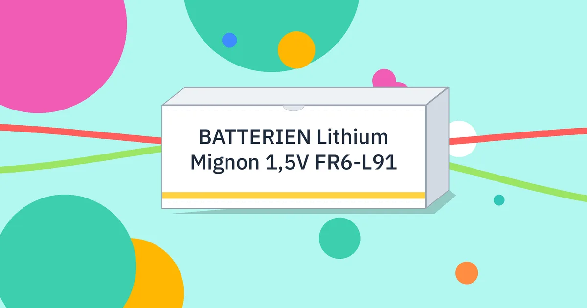 Symbolbild: Packung mit der Aufschrift BATTERIEN Lithium Mignon 1,5V FR6-L91 (PZN 01500271) – Verfügbarkeit und Bezug in Apotheken in Frankfurt am Main