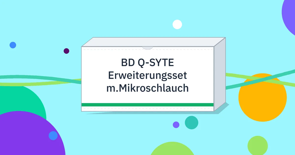 Symbolbild: Packung mit der Aufschrift BD Q-SYTE Erweiterungsset m.Mikroschlauch (PZN 01084370) – Verfügbarkeit und Bezug in Apotheken in Frankfurt am Main