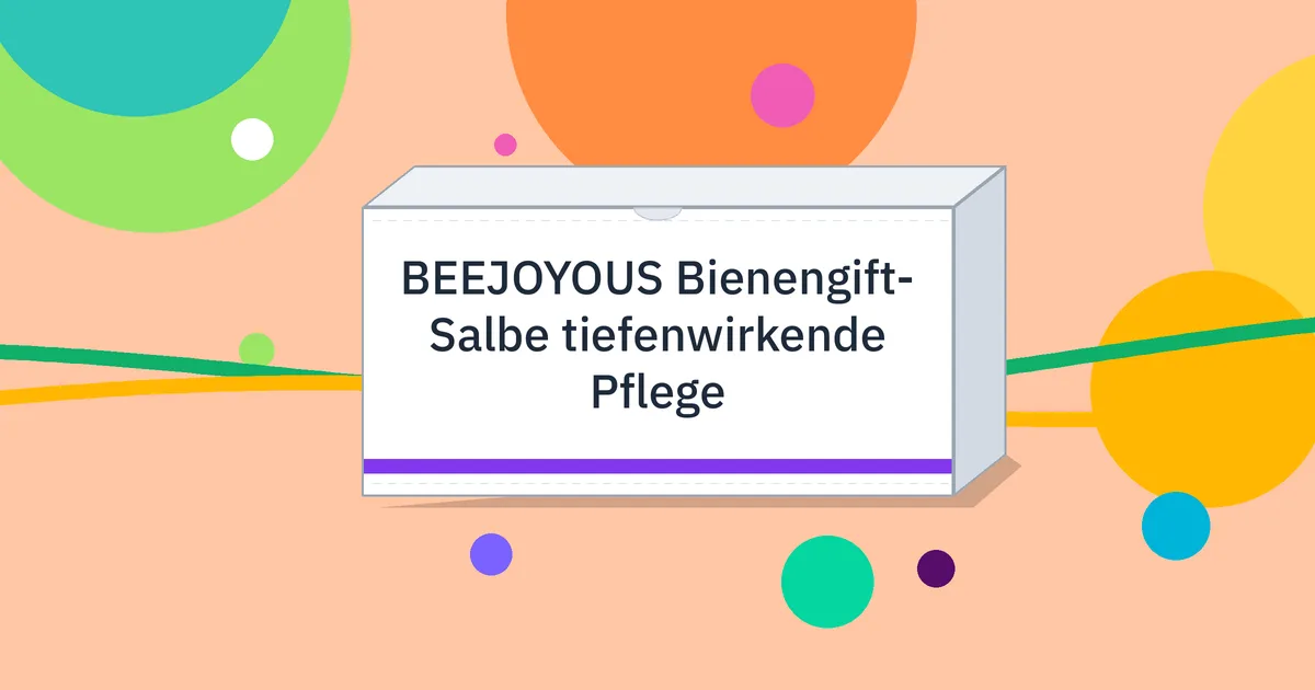 Symbolbild: Packung mit der Aufschrift BEEJOYOUS Bienengift-Salbe tiefenwirkende Pflege (PZN 18033299) – Verfügbarkeit und Bezug in Apotheken in Frankfurt am Main