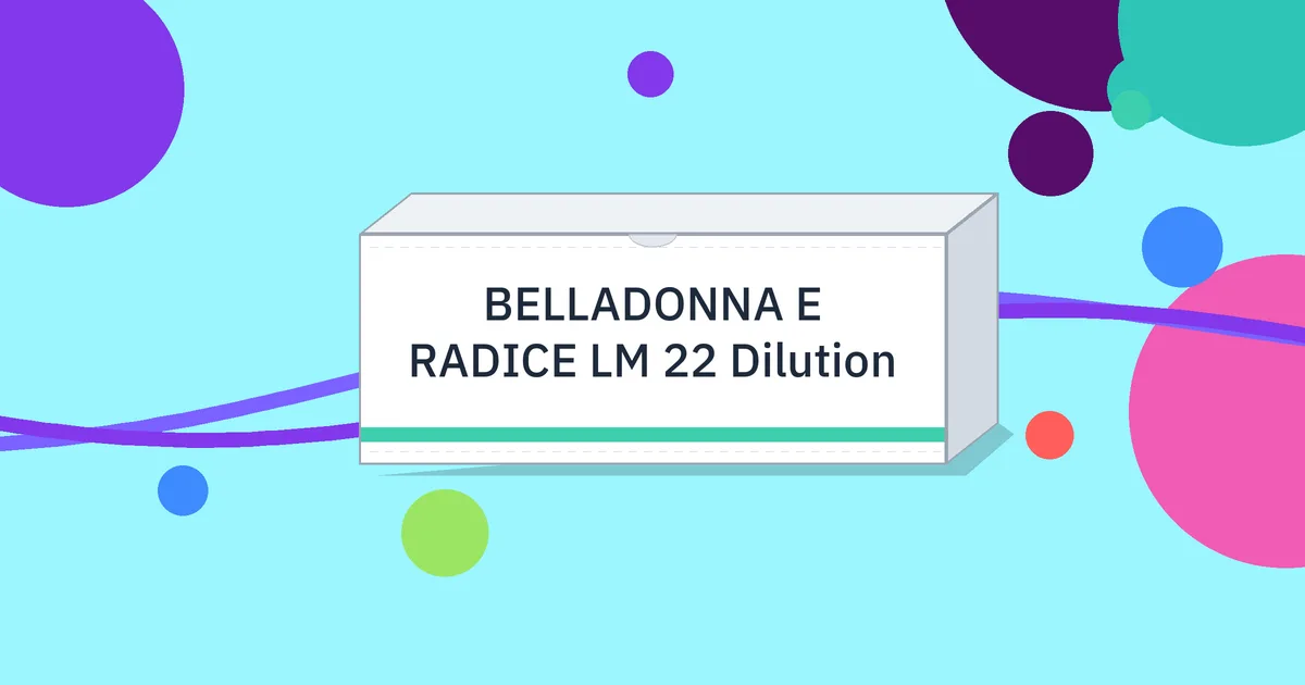 Symbolbild: Packung mit der Aufschrift BELLADONNA E RADICE LM 22 Dilution (PZN 13381392) – Verfügbarkeit und Bezug in Apotheken in Frankfurt am Main