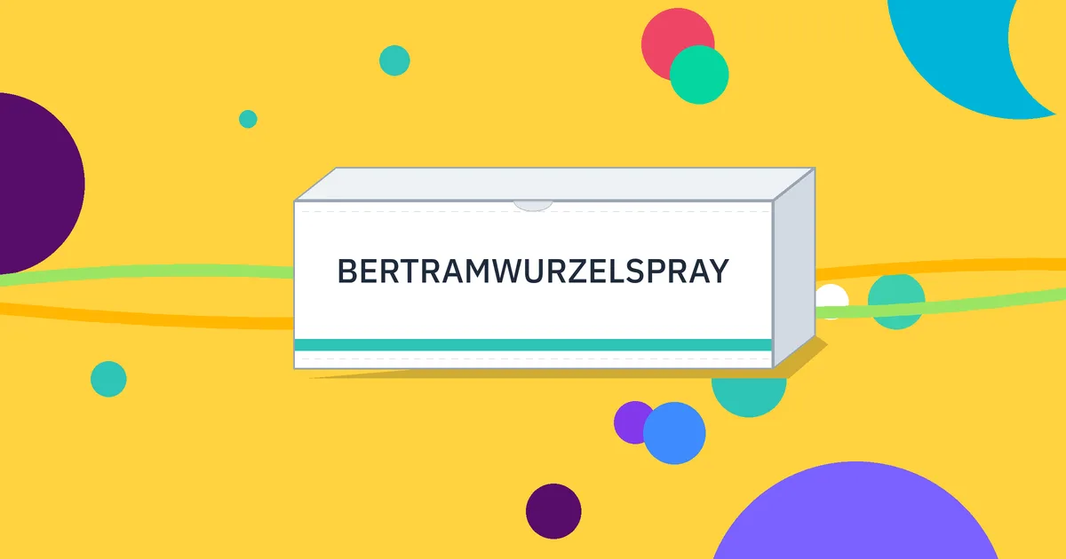 Symbolbild: Packung mit der Aufschrift BERTRAMWURZELSPRAY (PZN 11873530) – Verfügbarkeit und Bezug in Apotheken in Frankfurt am Main