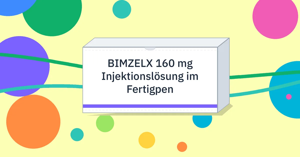 Symbolbild: Packung mit der Aufschrift BIMZELX 160 mg Injektionslösung im Fertigpen (PZN 18709118) – Verfügbarkeit und Bezug in Apotheken in Frankfurt am Main