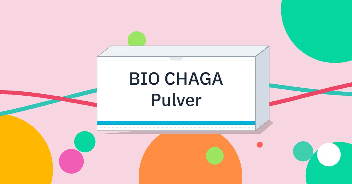 Symbolbild: Packung mit der Aufschrift BIO CHAGA Pulver (PZN 16834983) – Verfügbarkeit und Bezug in Apotheken in Frankfurt am Main