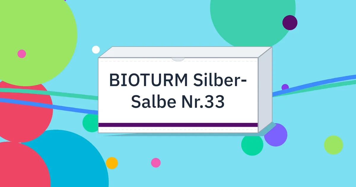 Symbolbild: Packung mit der Aufschrift BIOTURM Silber-Salbe Nr.33 (PZN 04665363) – Verfügbarkeit und Bezug in Apotheken in Frankfurt am Main