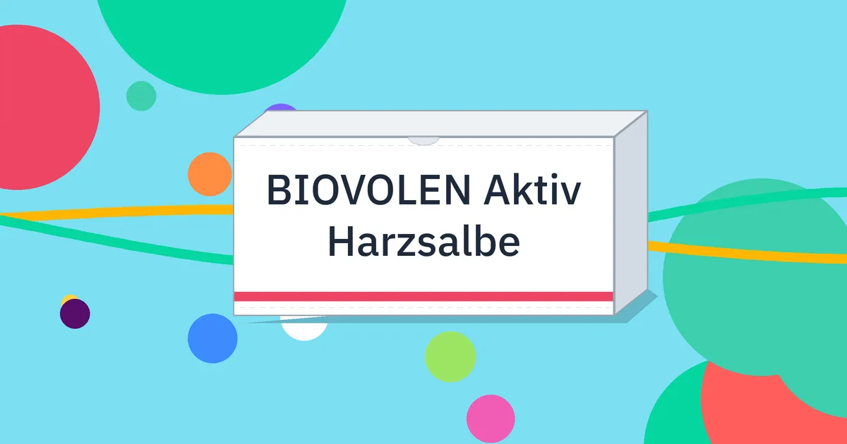 Symbolbild: Packung mit der Aufschrift BIOVOLEN Aktiv Harzsalbe (PZN 19632300) – Verfügbarkeit und Bezug in Apotheken in Frankfurt am Main