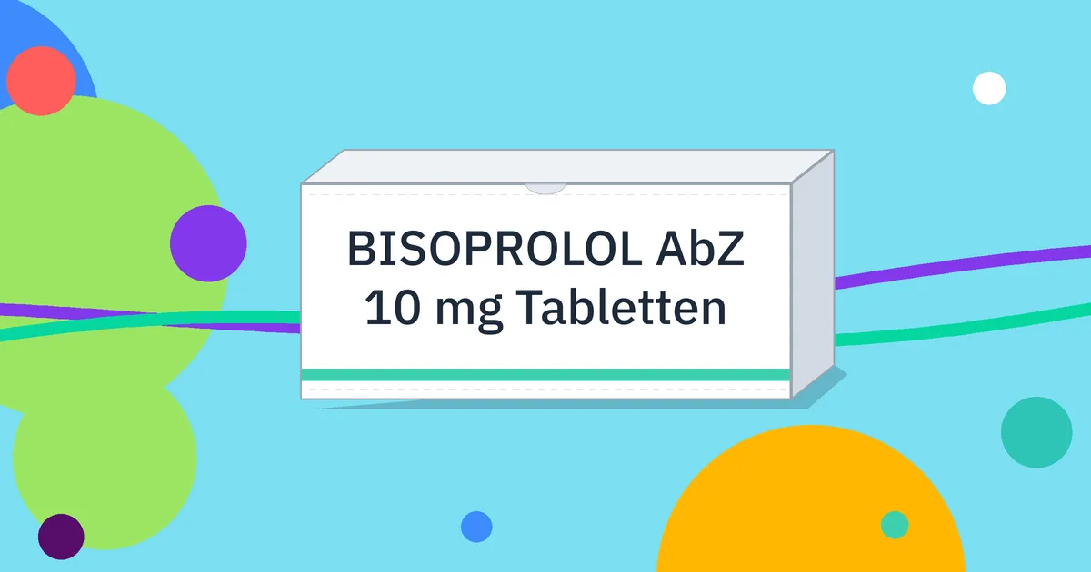 Symbolbild: Packung mit der Aufschrift BISOPROLOL AbZ 10 mg Tabletten (PZN 01014961) – Verfügbarkeit und Bezug in Apotheken in Frankfurt am Main