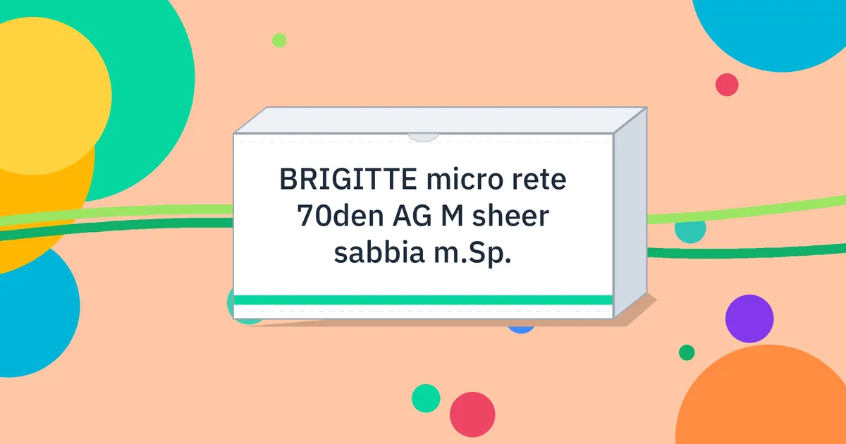 Symbolbild: Packung mit der Aufschrift BRIGITTE micro rete 70den AG M sheer sabbia m.Sp. (PZN 16183008) – Verfügbarkeit und Bezug in Apotheken in Frankfurt am Main