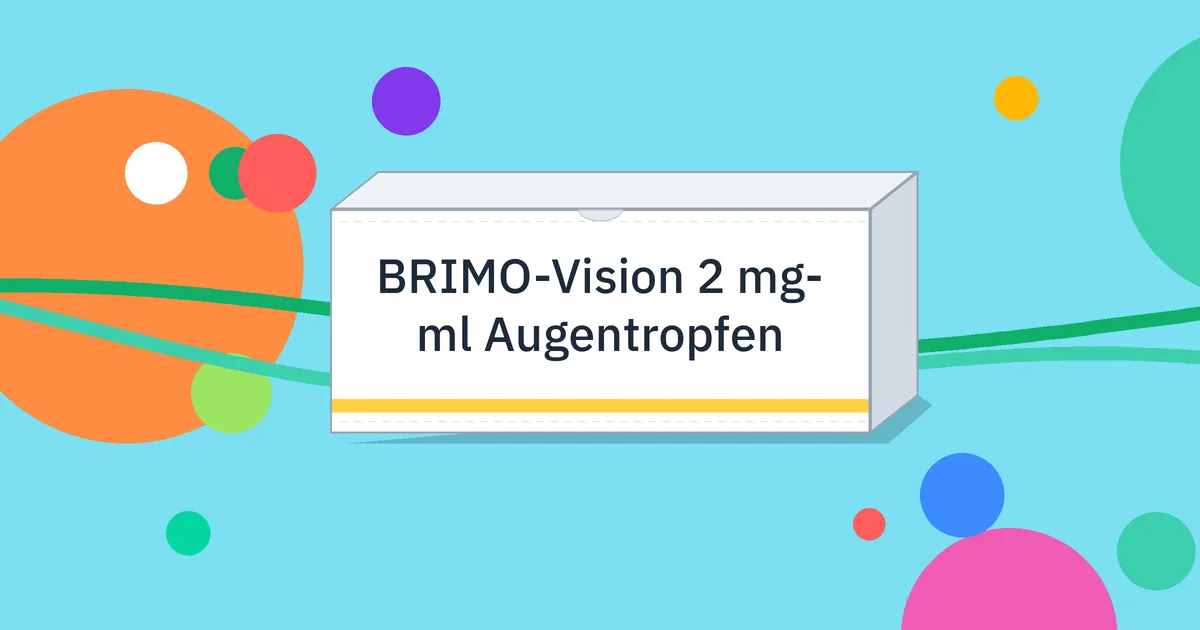 Symbolbild: Packung mit der Aufschrift BRIMO-Vision 2 mg-ml Augentropfen (PZN 02035913) – Verfügbarkeit und Bezug in Apotheken in Frankfurt am Main